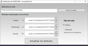 Palentino Blog - Modificación del TimeStamp en diversos S.O.